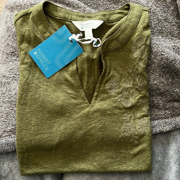 Market & Spruce | Tops | Market Spruce Linen Blend Top | Poshmark